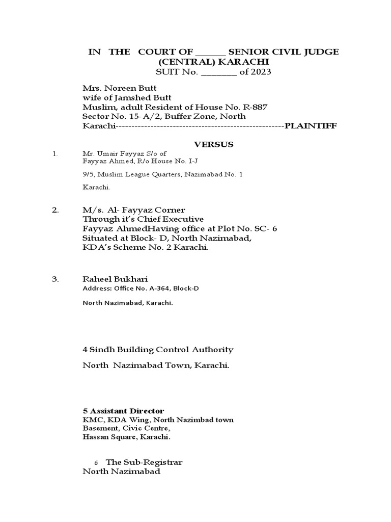 Noreen Butt Civil Suit | PDF | Lawsuit | Justice