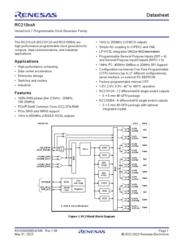 REN RC210xxA DST 20230601 | PDF | Logic Gate | Information And Communications Technology