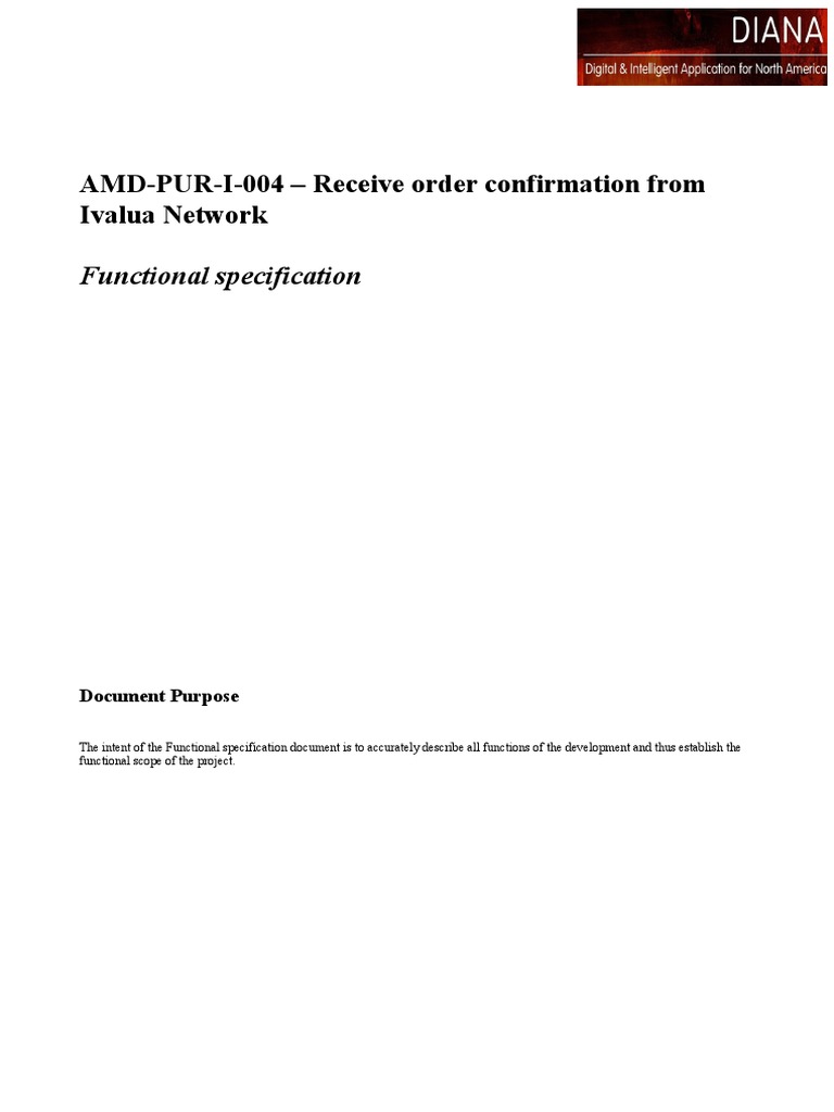 AMD-PUR-I-004 - Receive Order Confirmation From IValua Network | PDF | Computer Programming ...