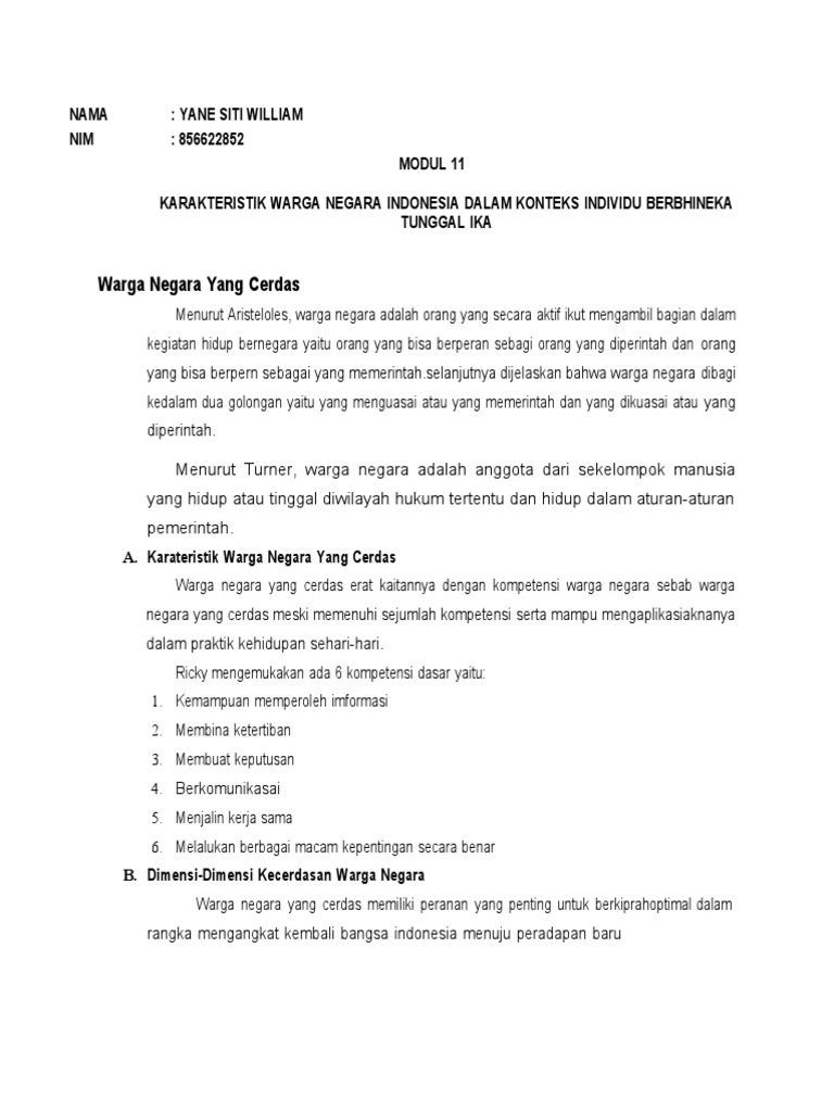 Ringkasan PKN Modul 11 & 12 | PDF | Politik