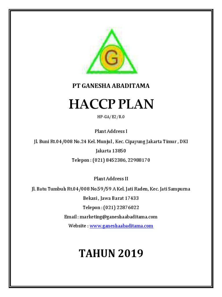 B.2 1 HACCP Plan | PDF