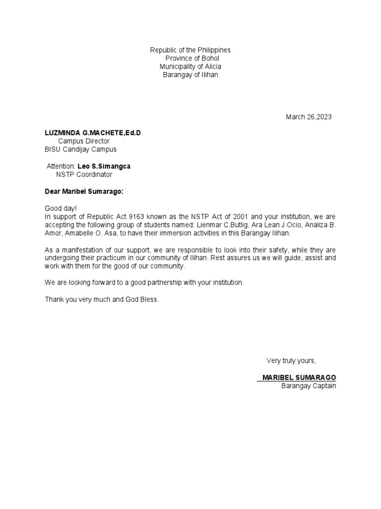 Letter of Acceptance | PDF