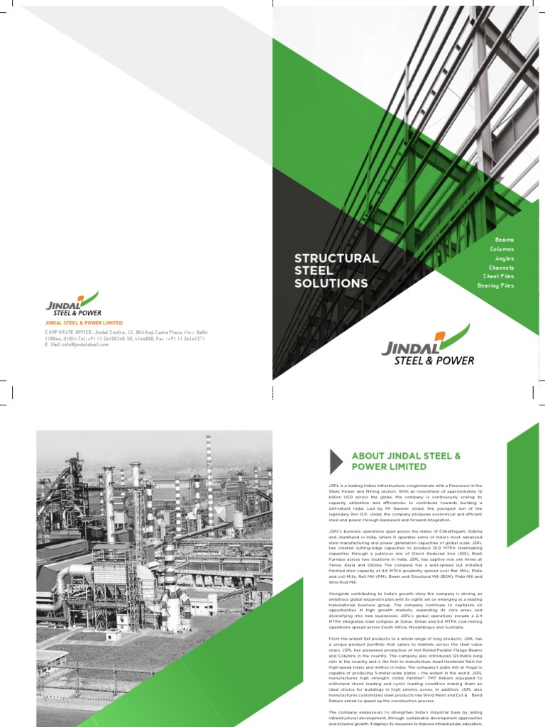 Jindal Steel Structure Brochure | PDF