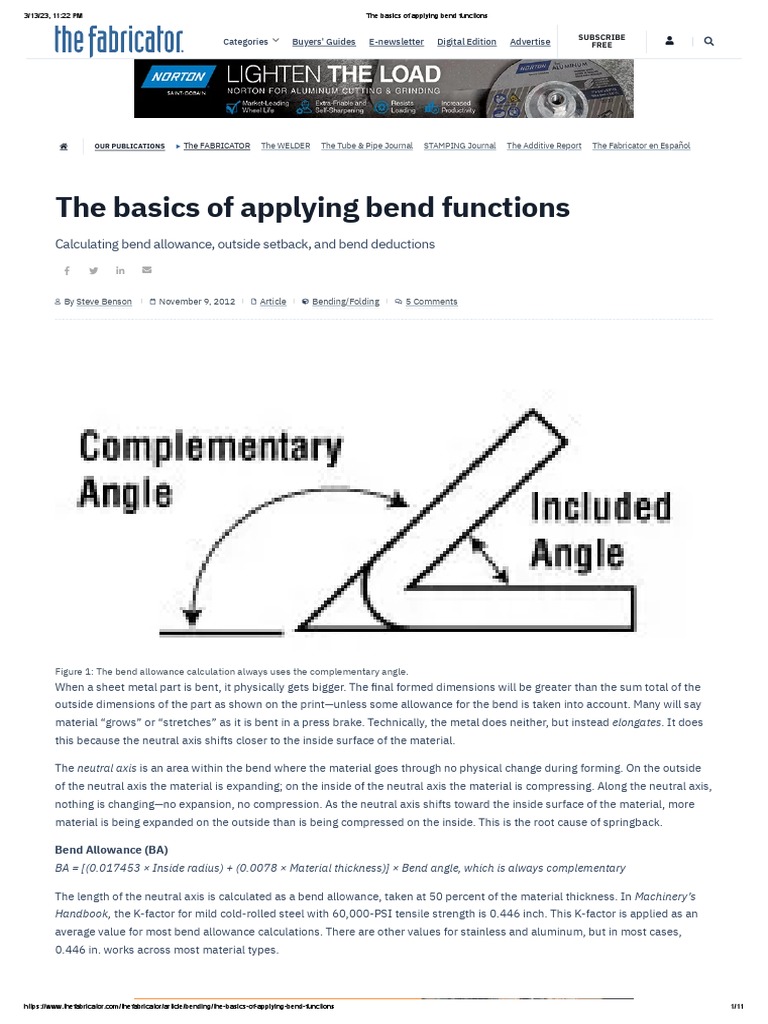 The Basics of Applying Bend Functions | PDF