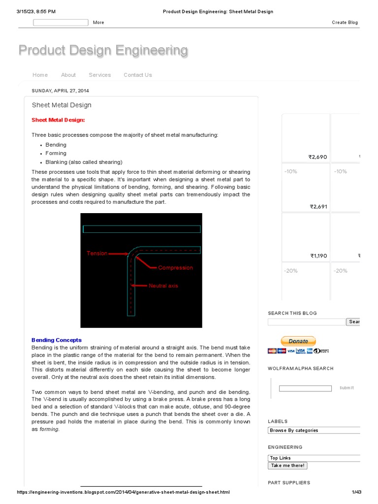 Essential Factors in Sheet Metal Design | PDF | Sheet Metal ...