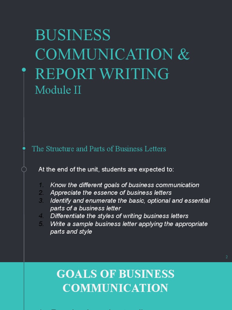 Business Communication (Module II) | PDF | Madam | Communication