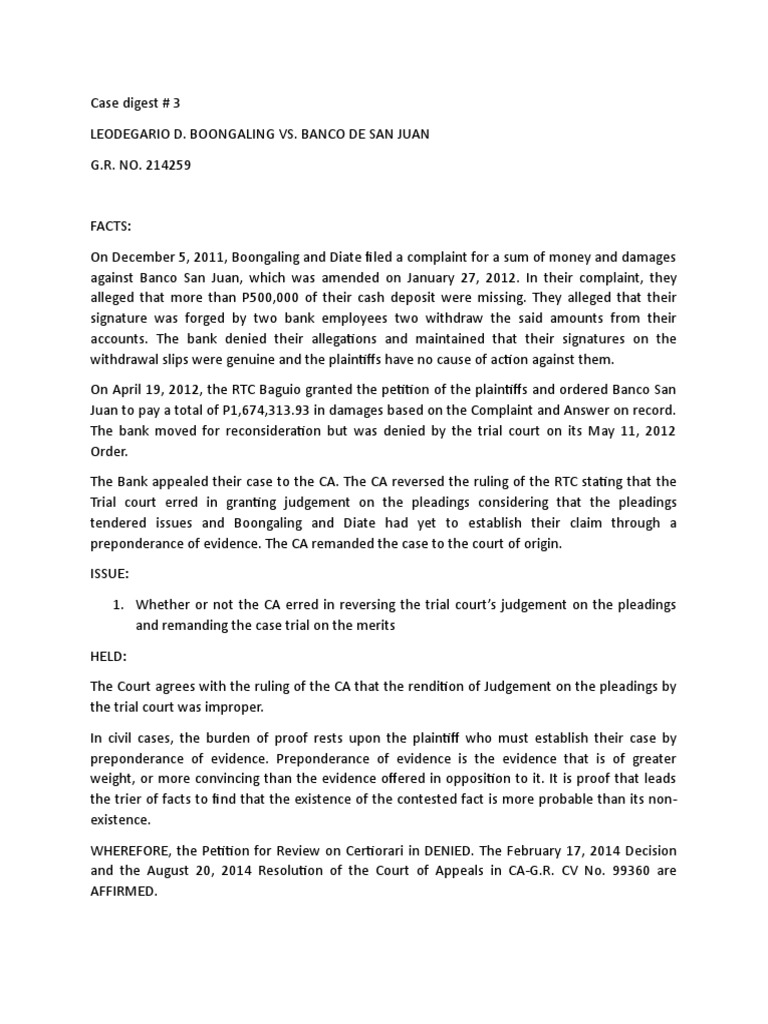 Case Digest CIV PRO | PDF