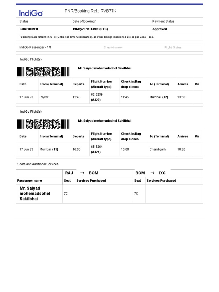 Air Ticket | PDF | Airport | Identity Document