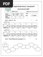Nursery Maths Test Paper | PDF