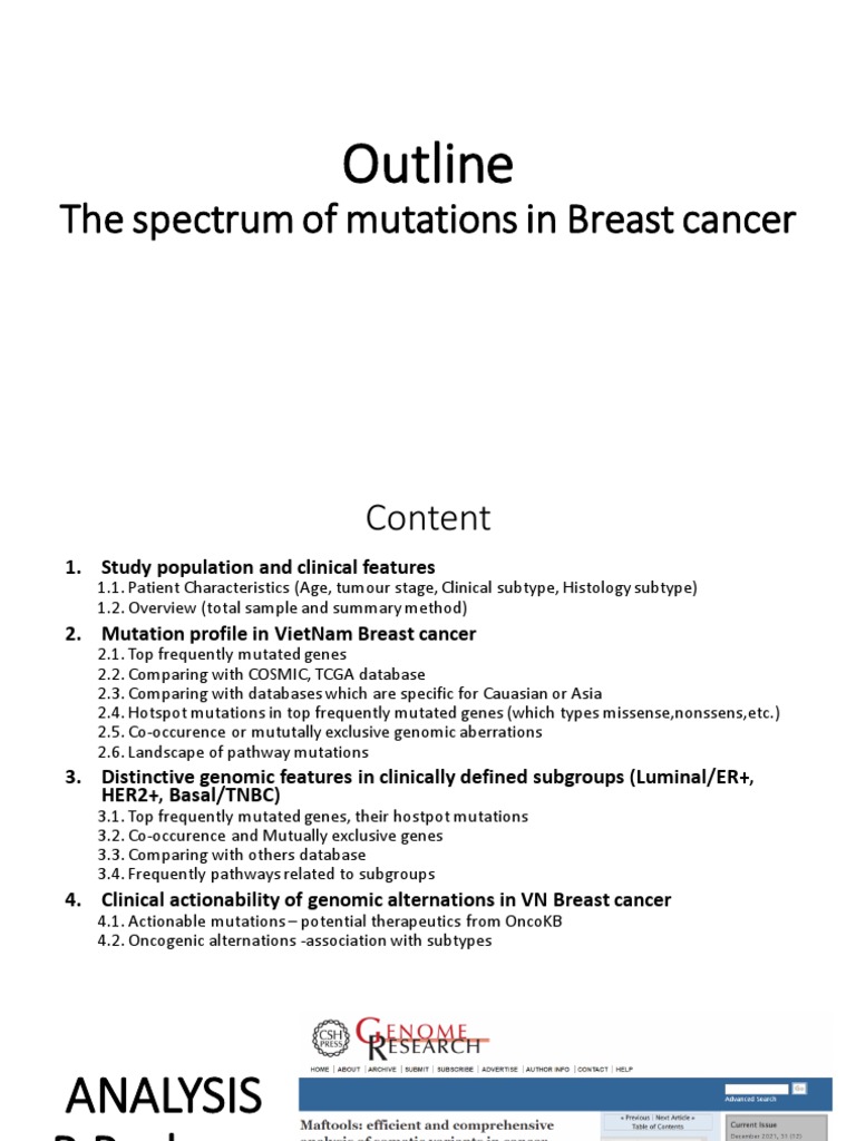 Mutation Profile 1 Pdf Mutation Cancer