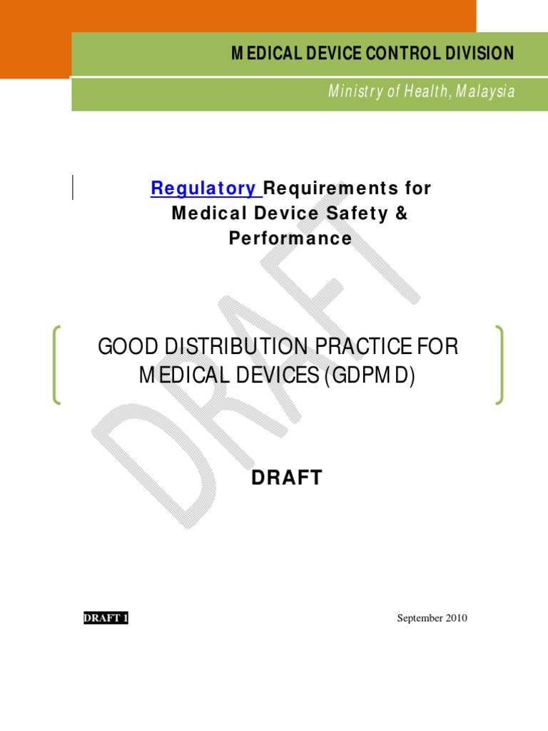 GD Gdpmds Draft1 | PDF | Medical Device | Quality Management System