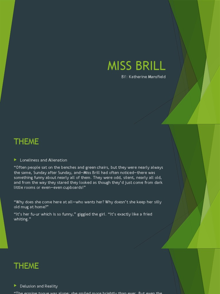 Miss Brill | PDF