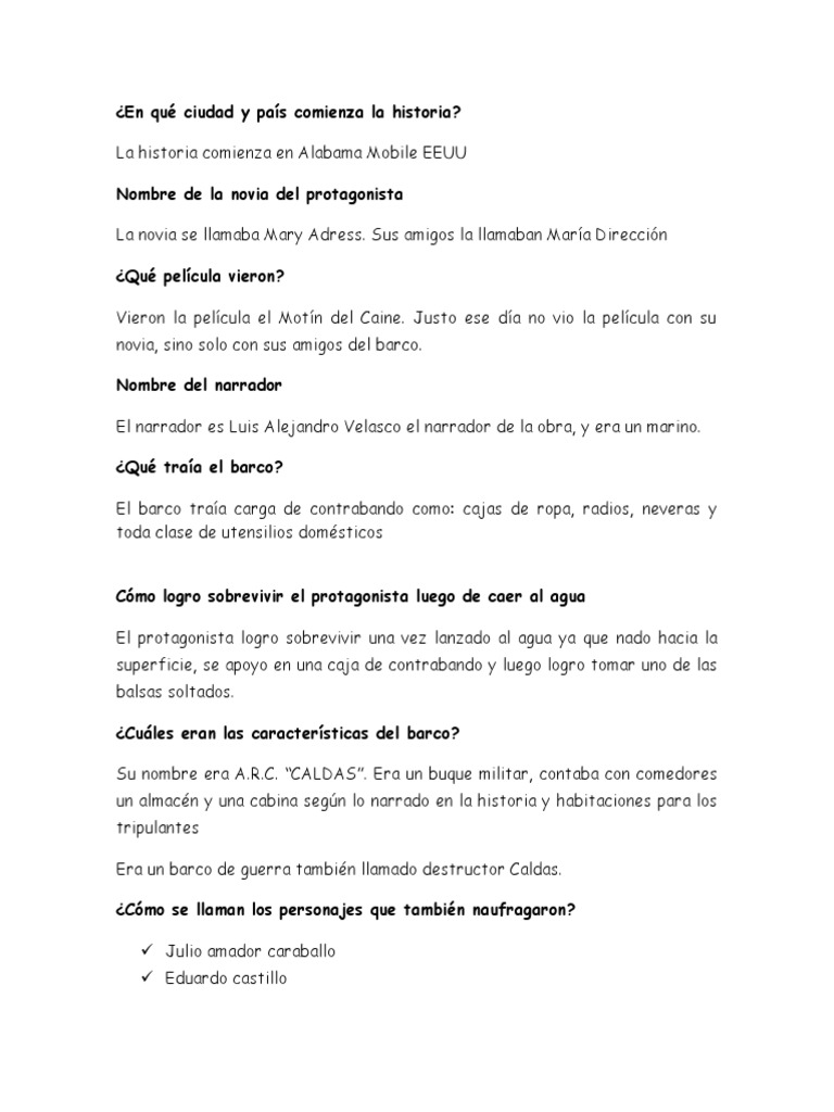 El Relato de Un Naufrago | PDF