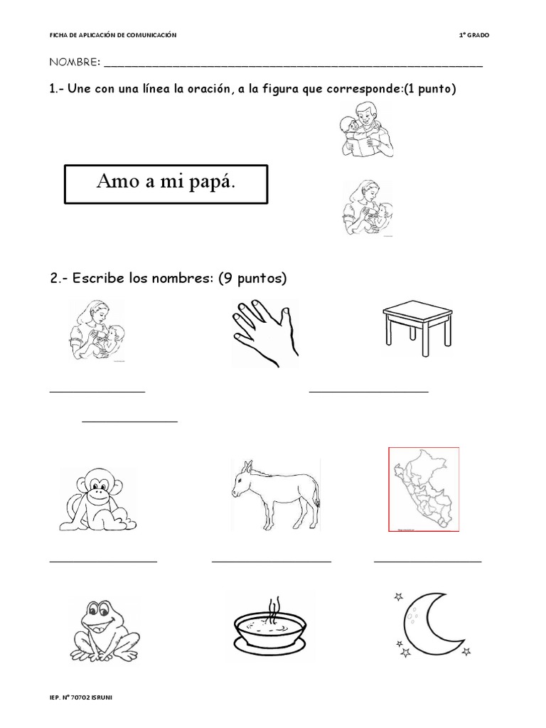 FICHA DE APLICACION COMUNICACIÓN Ma-Pa-Na-Sa-La | PDF