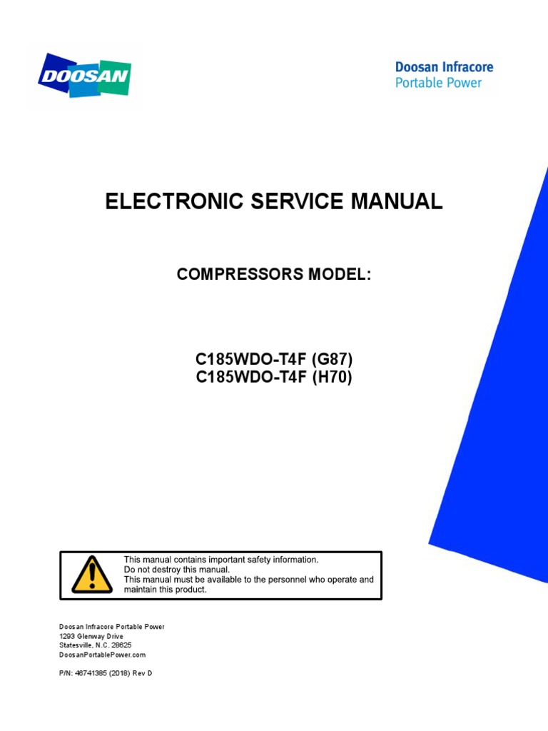Doosan C185cfm ESM Rev D | PDF
