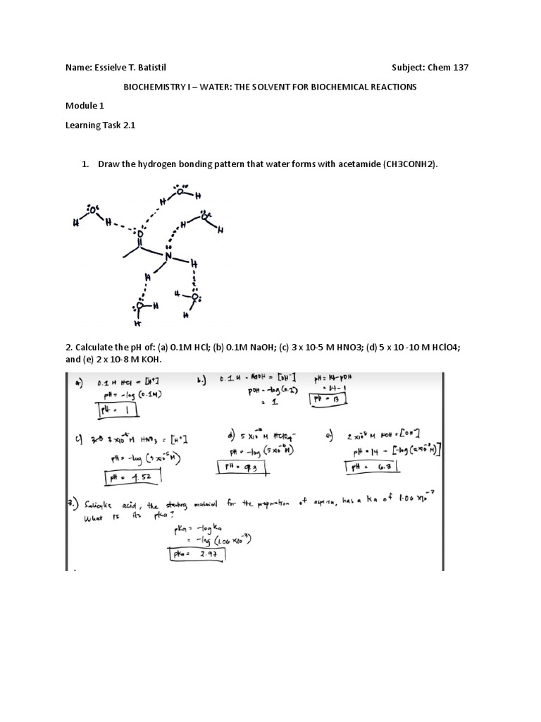 Module 2 Learning Tasks and Assessmnets | PDF | Acid | Salt (Chemistry)