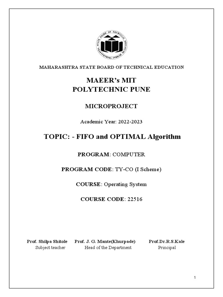 OS Microproject | PDF | Computer Architecture | Information Technology Management