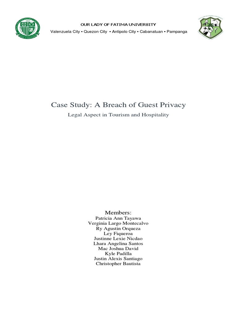 Case Study A Breach of Guest Privacy | PDF | Privacy | Employment