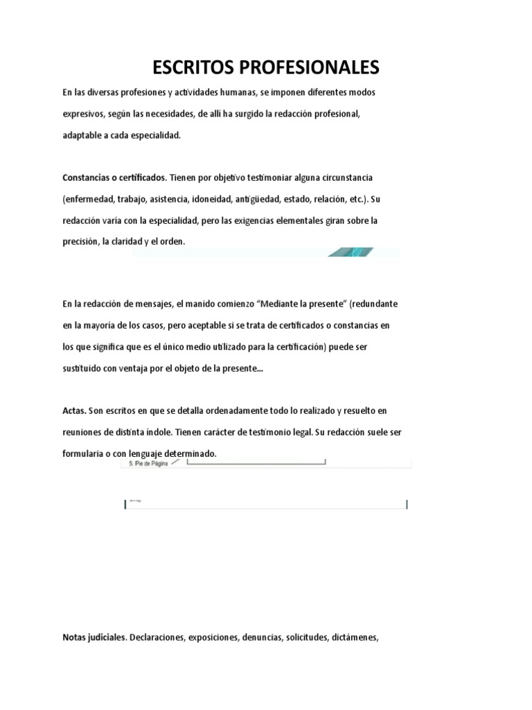 Tipos de Escritos Profesionales | PDF | Artes del Lenguaje y Comunicación