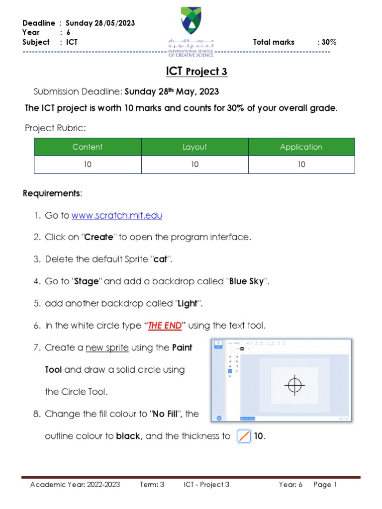 ICTProject-Term 3-Grade 5 | PDF | Scratch (Programming Language) | Software Development