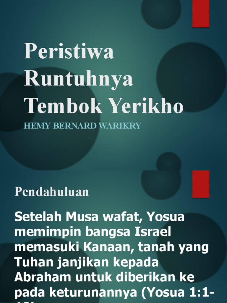 Peristiwa Runtuhnya Tembok Yerikho-1 | PDF
