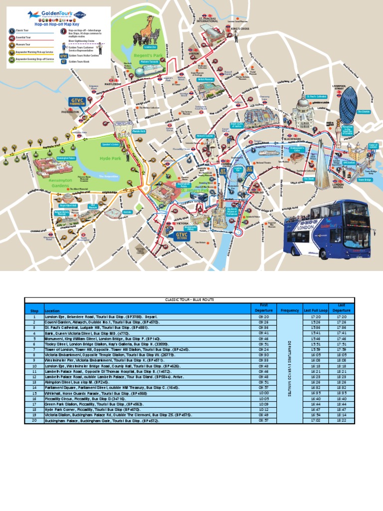 London Hop On Hop Off Map | PDF | Bus Transport | Public Transport