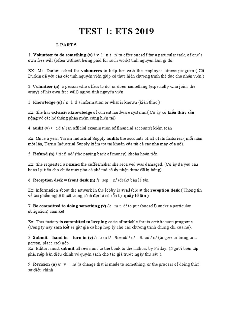 Test 1: Ets 2019 | PDF