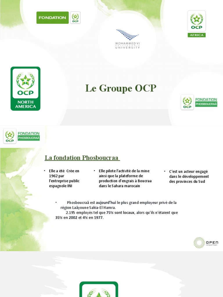 groupe et partenaires de ocp | PDF