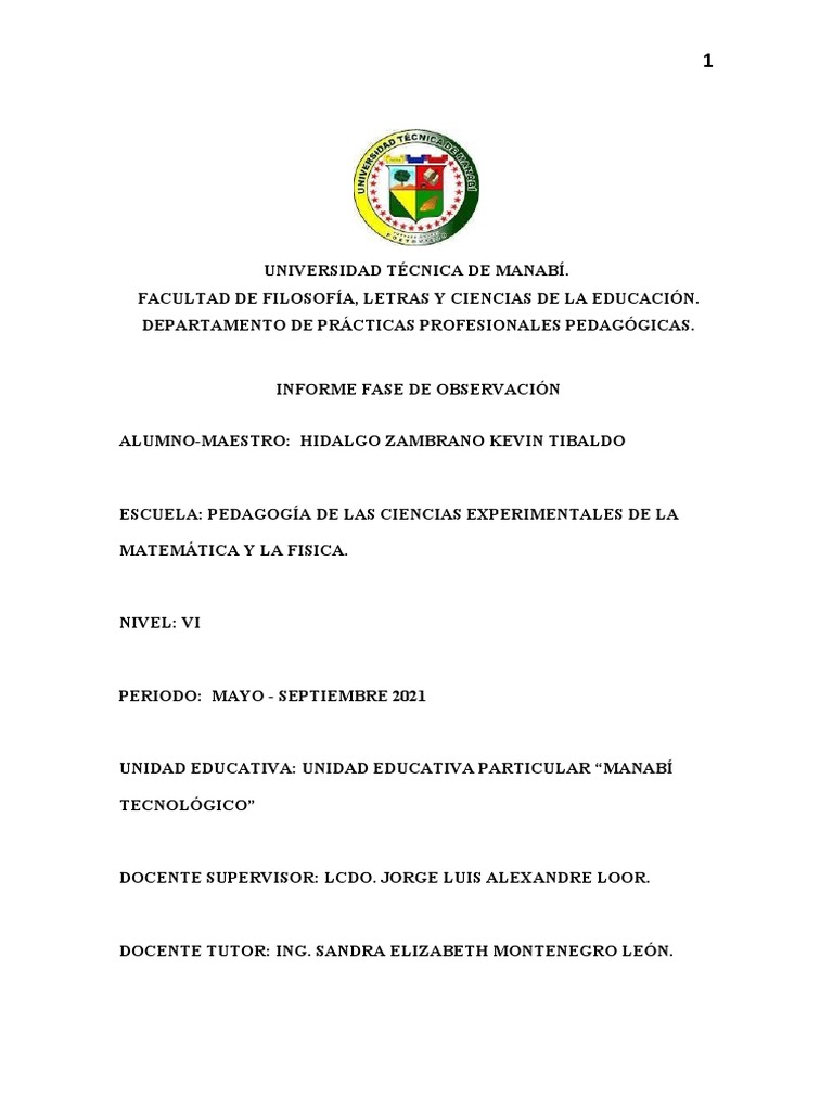 Informe PPP Final | Descargar gratis PDF | Evaluación | Maestros