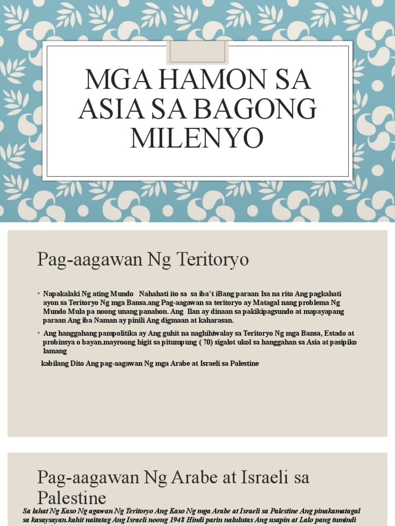 Mga Hamon Sa Asia Sa Bagong Milenyo | PDF