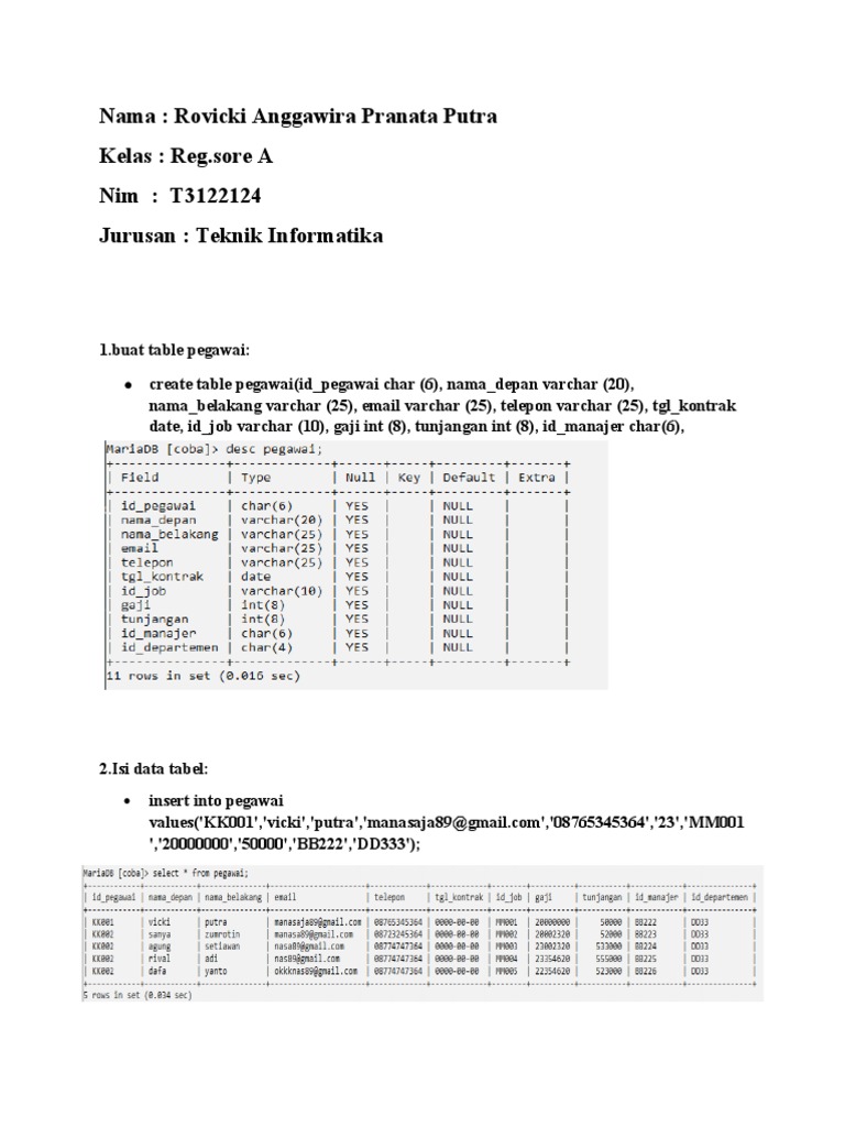 Tugas SIBADA Sistem Basis Data | PDF | Komputer