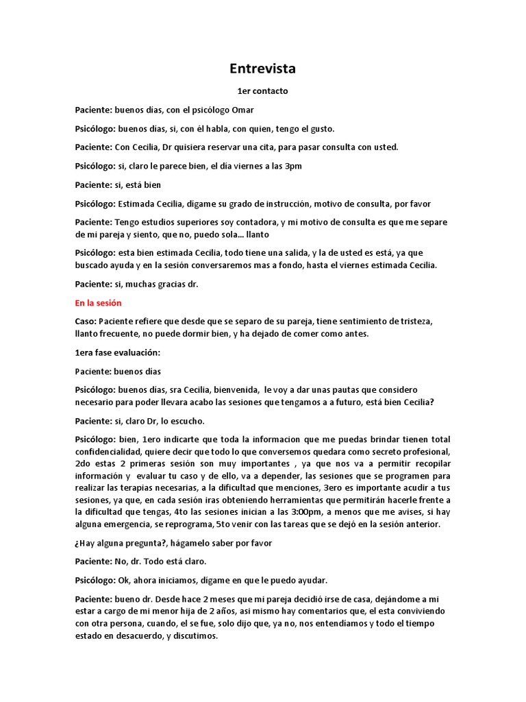 Entrevista Estructurada | PDF