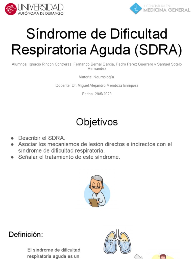 SDRA | PDF | Septicemia | Neumonía