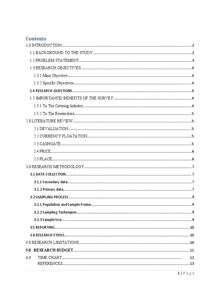 PROPOSAL 1ST DRAFT (Group 7) | Download Free PDF | Sampling (Statistics) | Survey Methodology