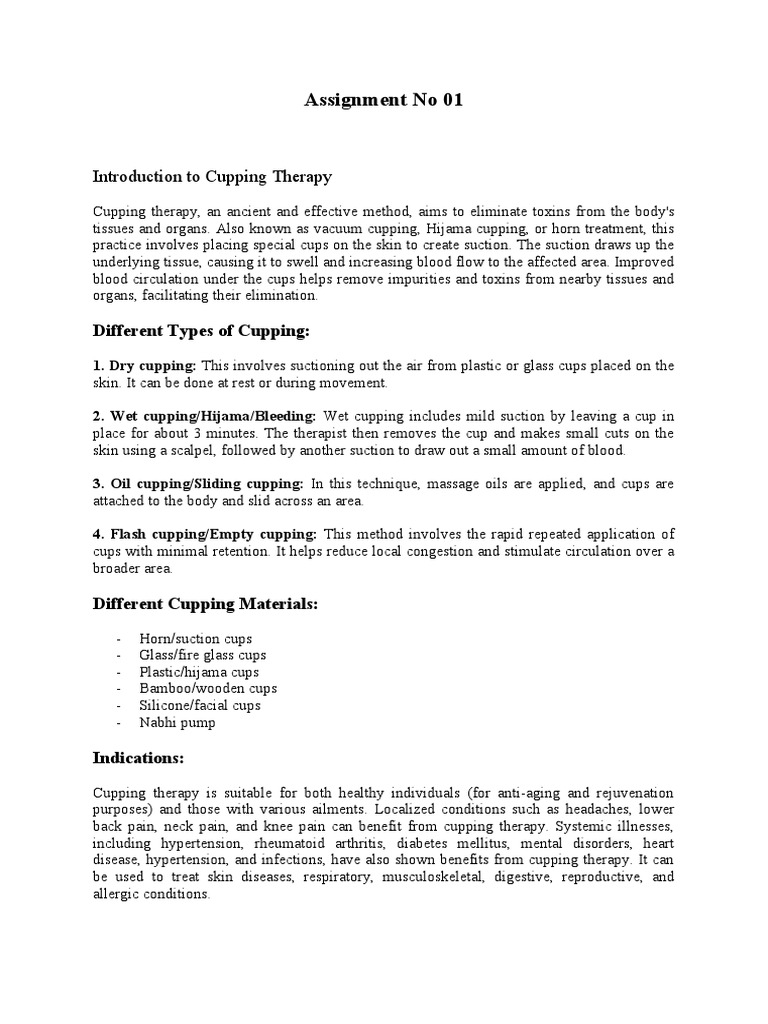 Cupping Therapy Introduction | PDF | Urine | Medical Specialties