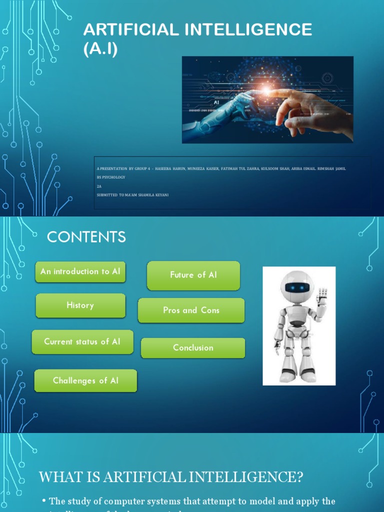 AI Presentation Group 4 | PDF | Artificial Intelligence | Intelligence ...
