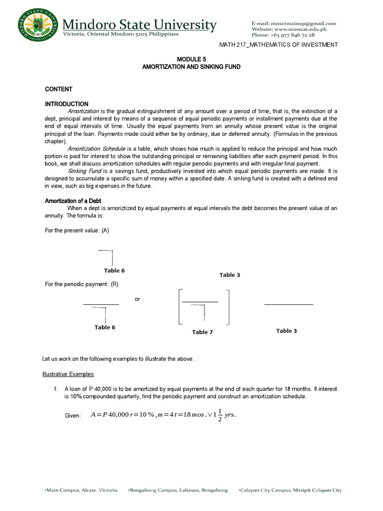 Math217-MathematicsOfInvestment Module5 | PDF