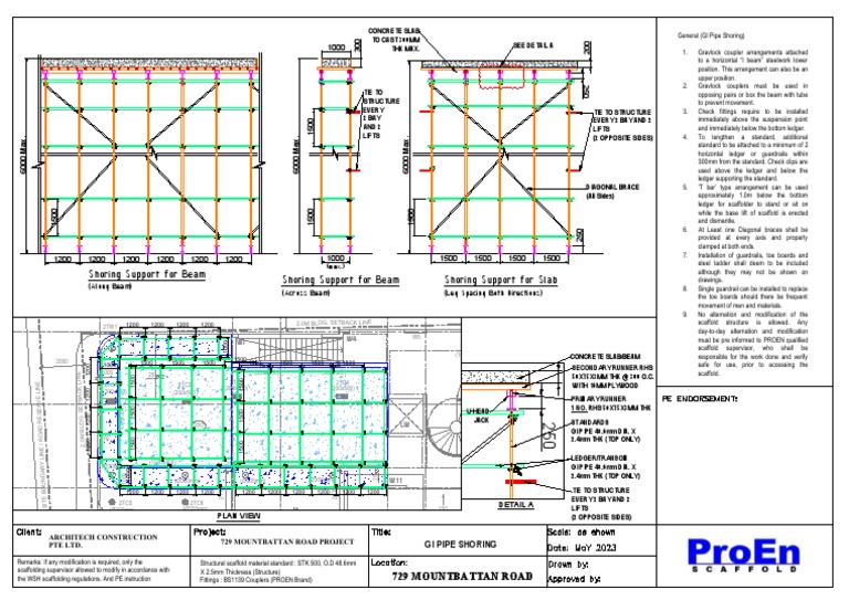 Gi Pipe Shoring | PDF | Scaffolding | Materials