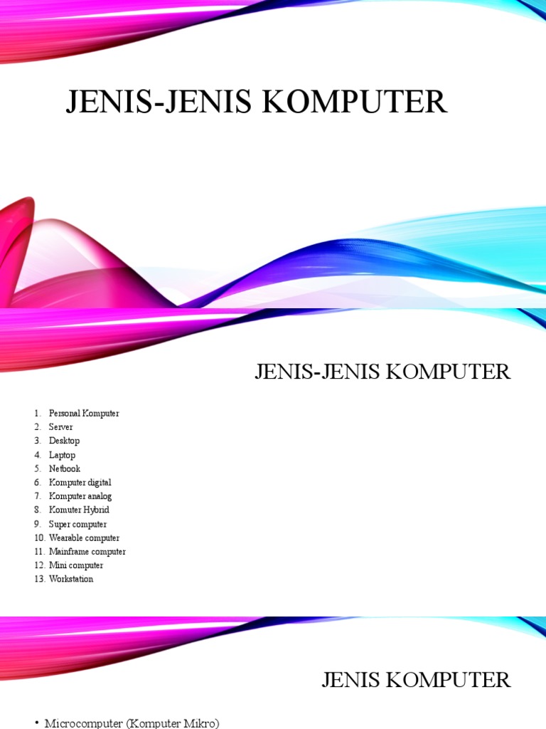 Jenis-Jenis Komputer dan Interaksinya | PDF | Komputer