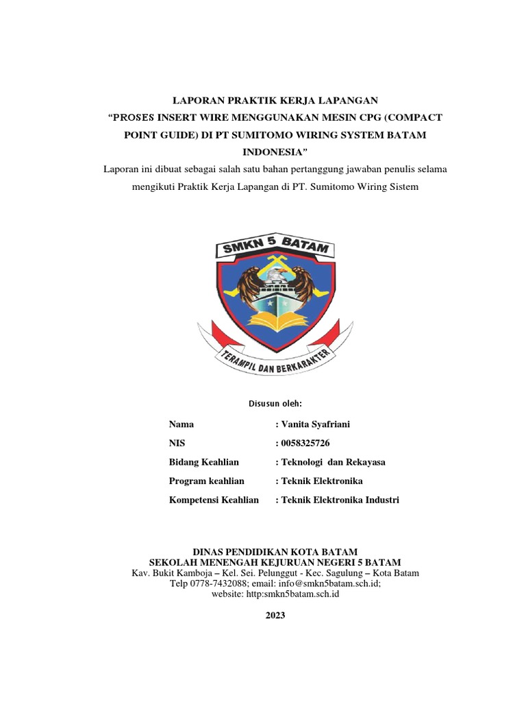 Laporan Vanita Syafriani XI Elind 3 | PDF | Komputer | Teknologi & Rekayasa