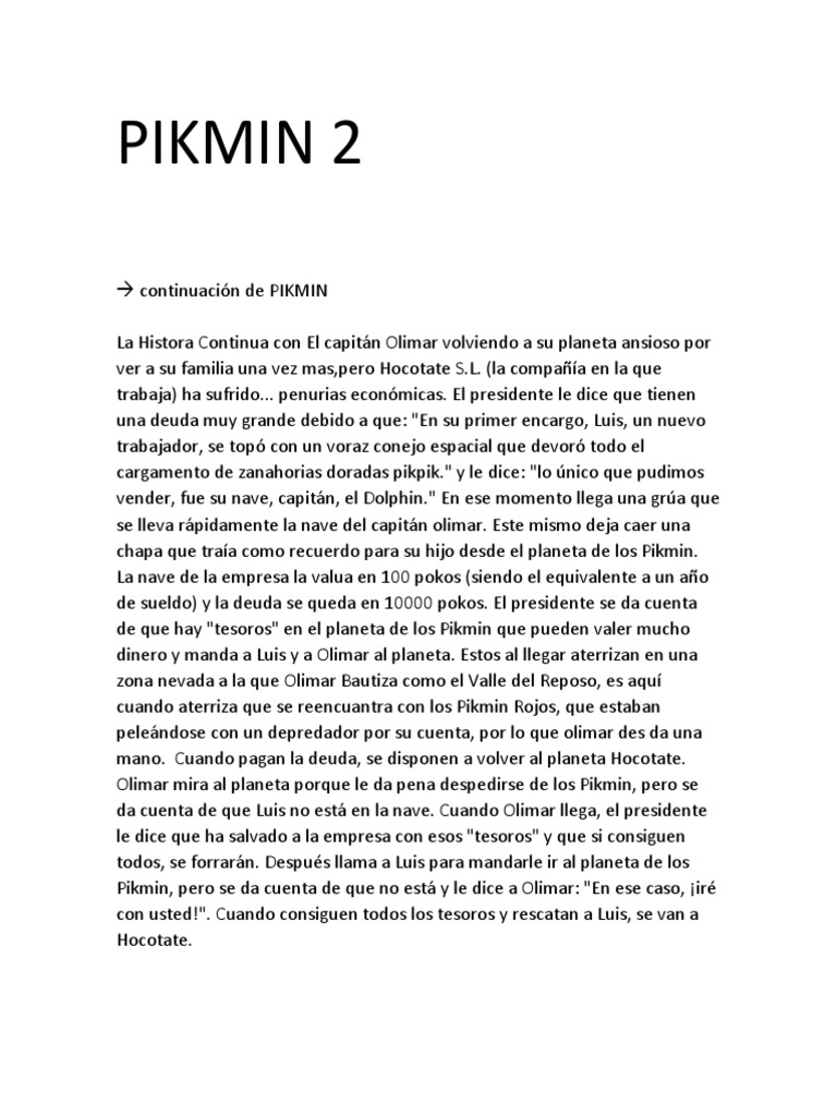 Pikmin 2 | PDF