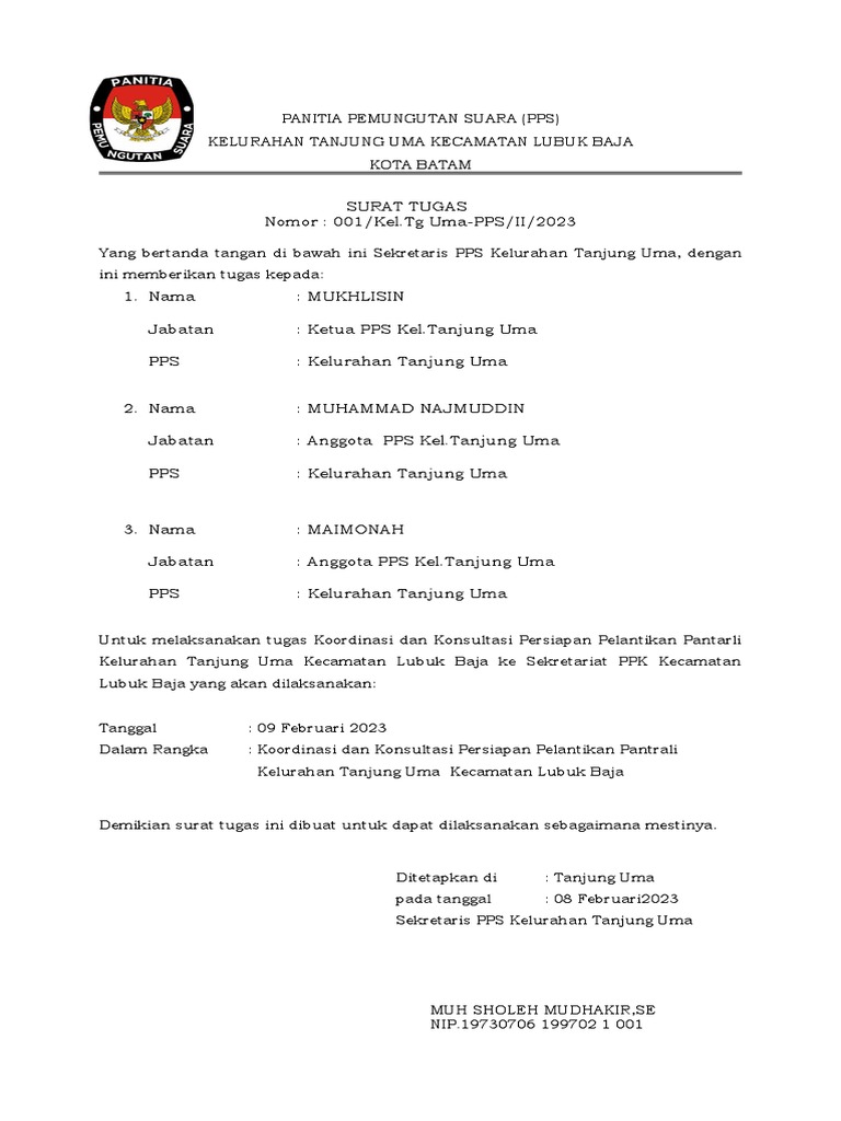 Format Kop Sekre | PDF