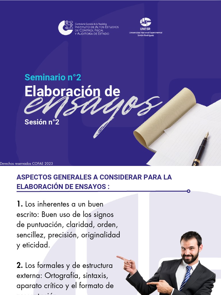 Presentación UNESR Seminario N°2. Sesión 2 | PDF | Ensayos | Estilo apa