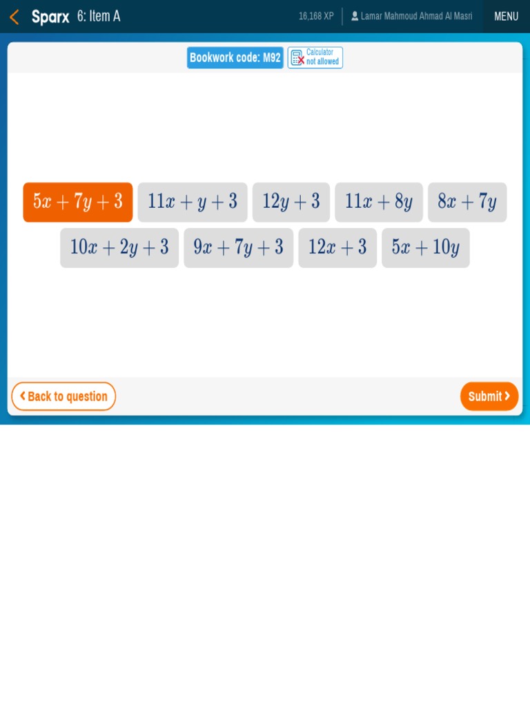 Sparx Maths Question Set M92 | PDF