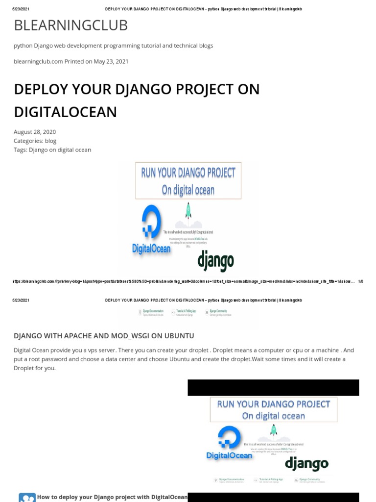 DEPLOY_YOUR_DJANGO_PROJECT_ON_DIGITALOCEAN___Blearningclub (1) | PDF