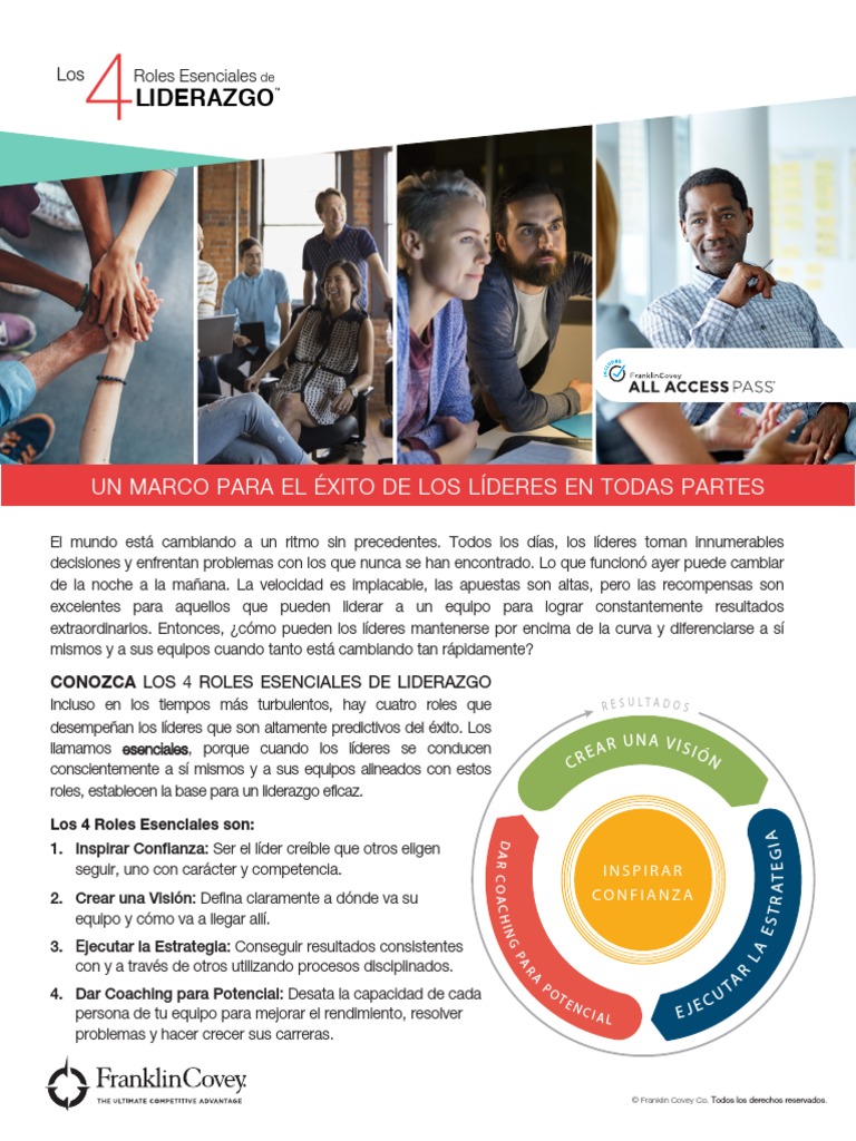 Folleto Los 4 Roles Esenciales De Liderazgo Pdf