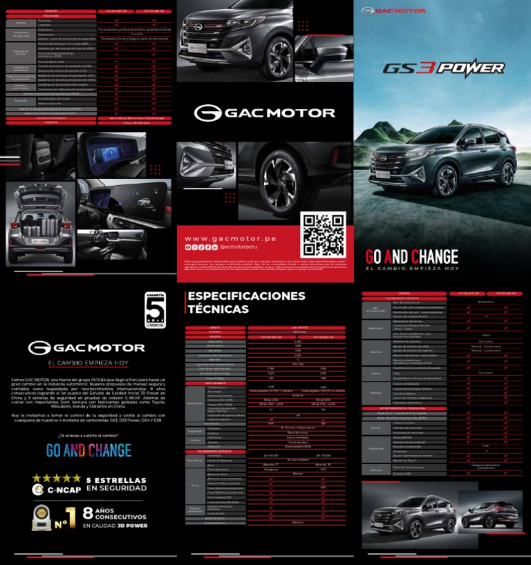 Ficha Tecnica Gs3power | PDF | Sistema de freno antibloqueo | Vehículo de motor