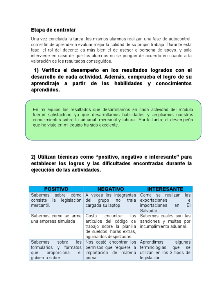Etapa 5 y 6 Finalizada | PDF | Aprendizaje