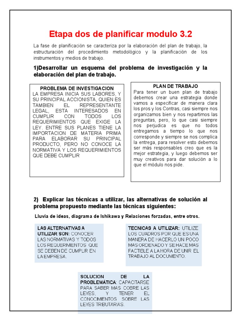 Guia de Trabajo Etapas 2 Modulo 3.2 | PDF