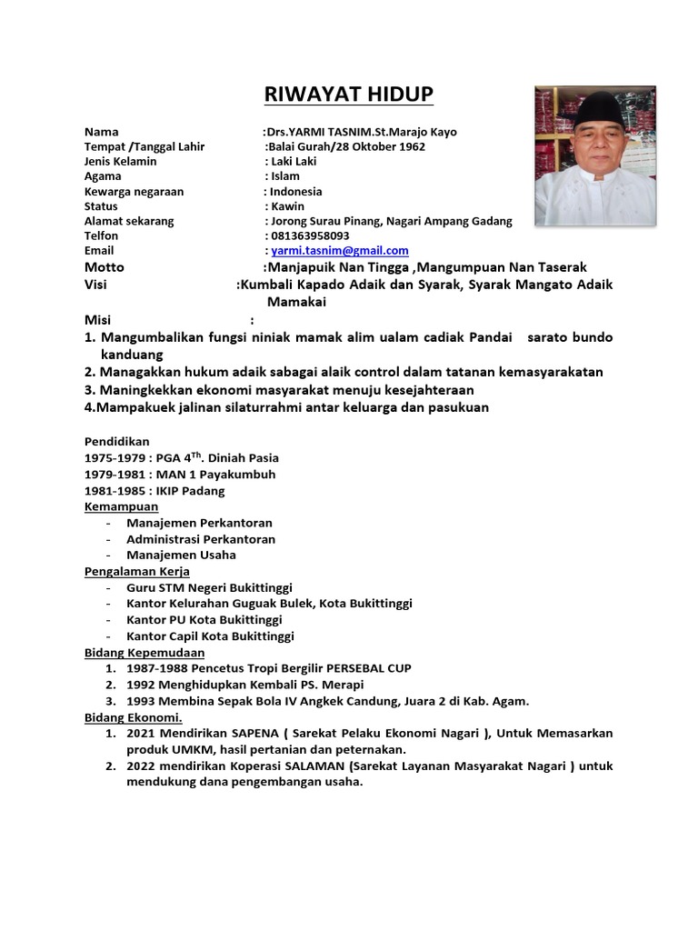 Riwayat Hidup Pak Yarmi Pdf